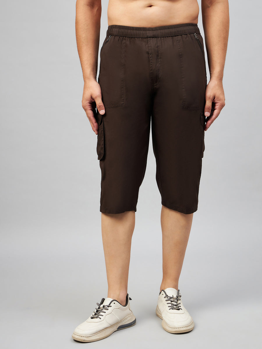 Men's Brown Cotton Three Fourth Shorts – Studio Nexx